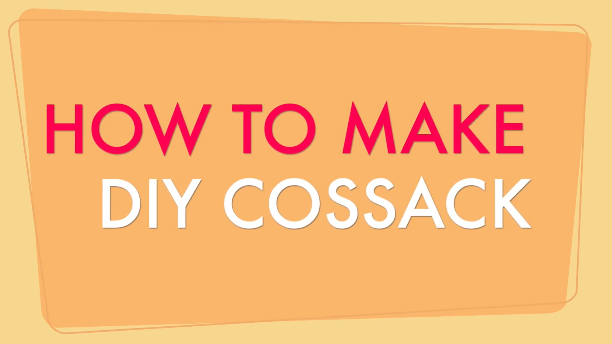 DIY Cossack – a new video – Red lights on the brain